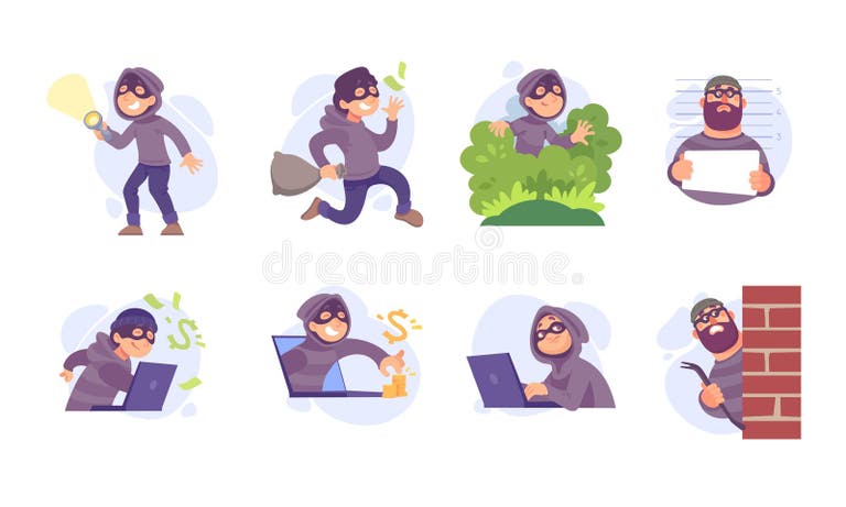 Stylized Burglar Stock Illustrations – 52 Stylized Burglar Stock ...