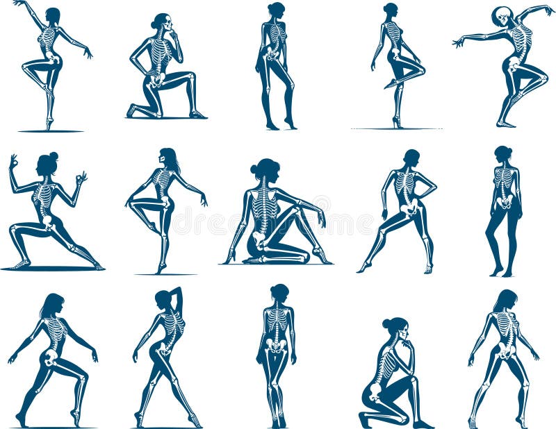 Various Female Poses Stock Illustrations – 8,386 Various Female Poses ...