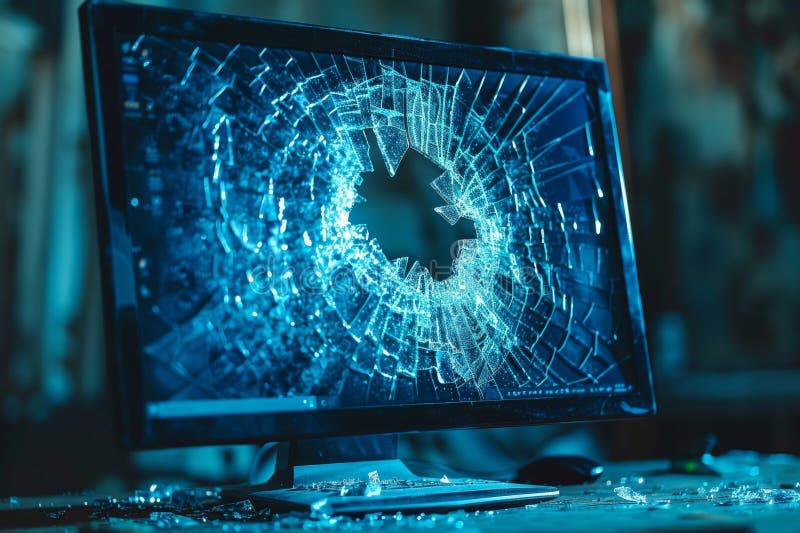Broken Screen Computer Stock Illustrations – 8,191 Broken Screen ...