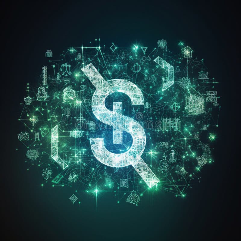 Stylized Image of a Dollar Sign Made Up of Financial Symbols and Data ...