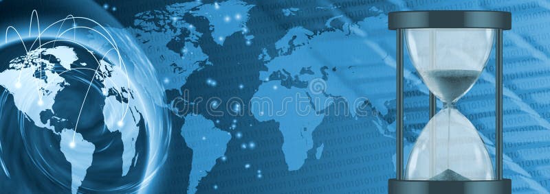 A World Connected by Times Sands Stock Illustration - Illustration of ...
