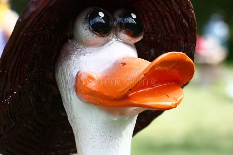 The surprised goose. Toy. stock image. Image of protruding - 395291997