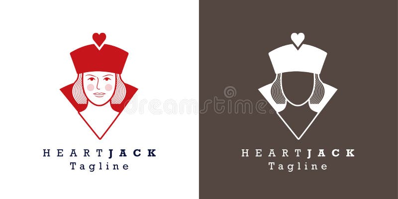 Stylized Image of Jack of Hearts for Avatar, Logo or Branding. Vector ...