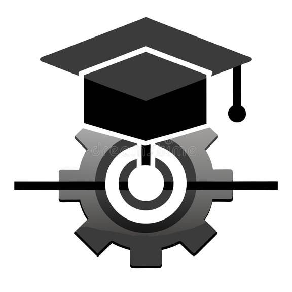 Mechanical Learning: Education, Technology, and Gear Combination Logo Design Stock Vector ...