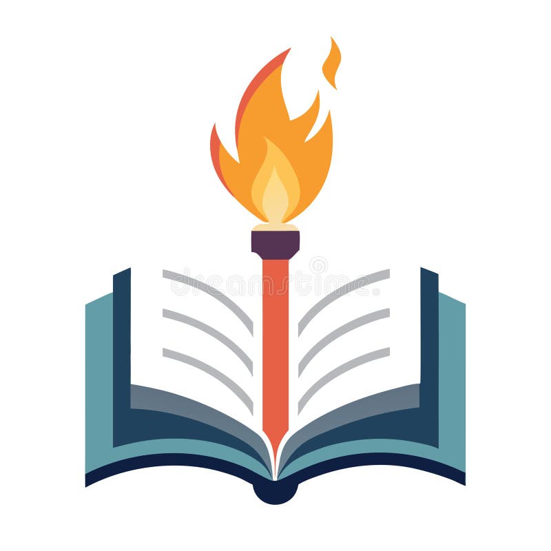 Burning Knowledge: a Torch Rising from Open Book, Education and ...