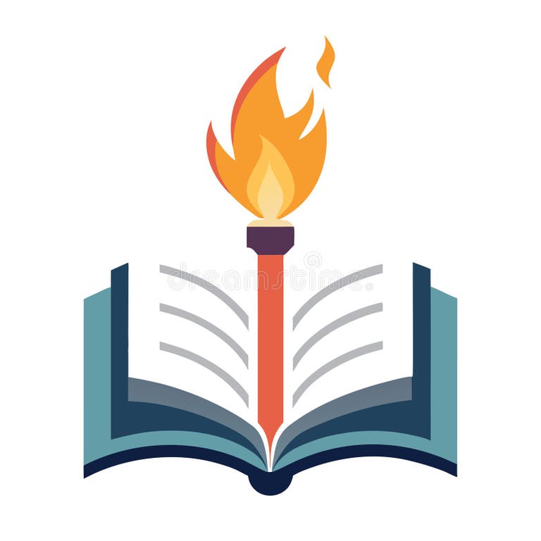 Burning Knowledge: a Torch Rising from Open Book, Education and ...