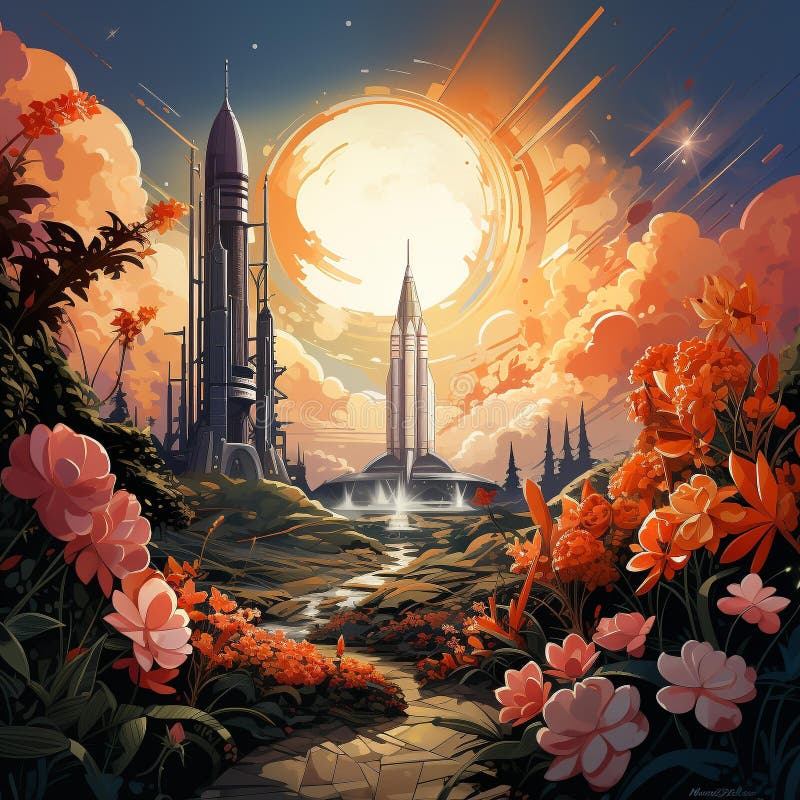 A Stylized Image of a Rocket Launching into Space, Symbolizing the ...