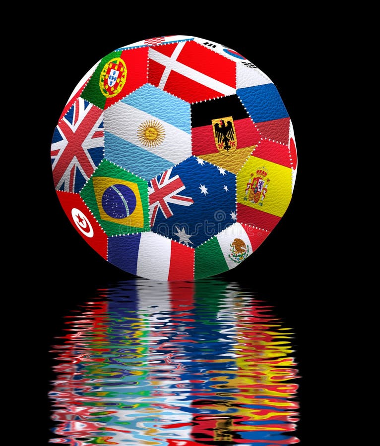 Stylized Image of a Soccer Ball from the Flags of Countries ...