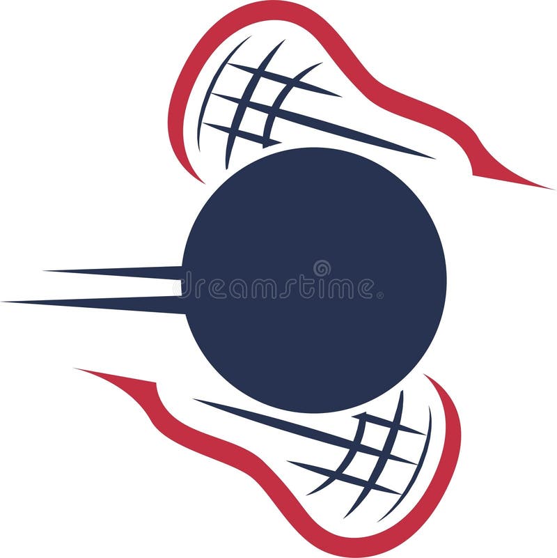 Two Lacrosse Sticks on a White Background with a Ball. Background ...