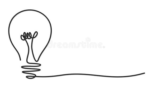 The Stylized Incandescent Lamp Symbol. Stock Illustration ...
