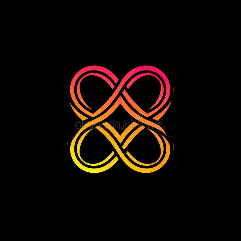 Stylized Infinity Symbol stock illustration. Illustration of geometric ...