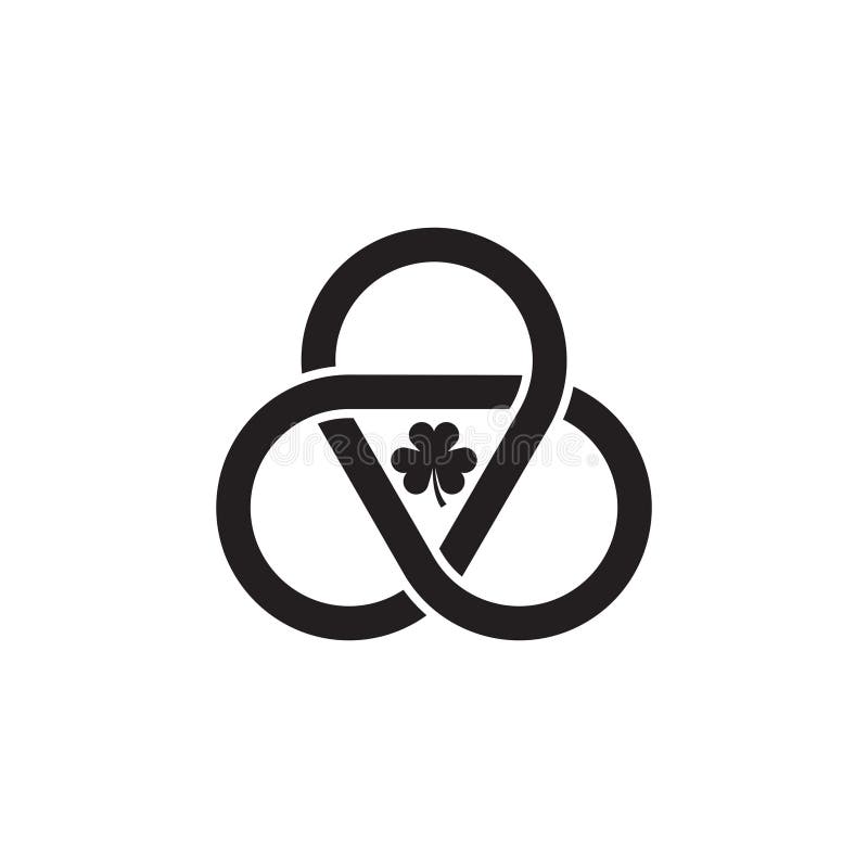 Infinity Clover Emblem stock vector. Illustration of decorative - 358065177
