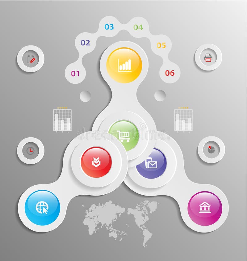 Stylized Infographics Presentation,option Template Stock Vector ...