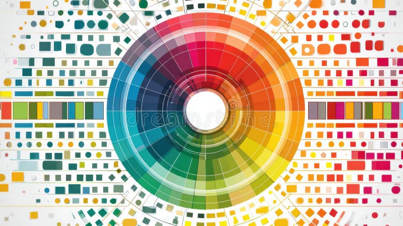 Stylized IQ Test Chart Background with Vibrant Colors and Central Text ...