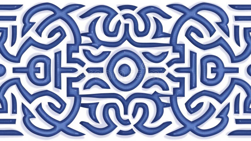 A Stylized Islamic Pattern with Flowing, Abstract Curves and Geometric ...