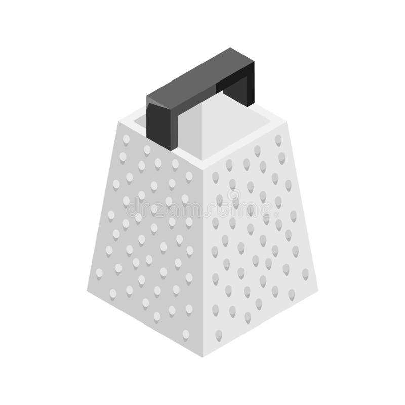 A Stylized, Isometric Illustration of a Cheese Grater. Stock Vector ...