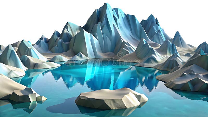 Isometric Icy Arctic Landscape Formation Cold Scene Png Transparent ...