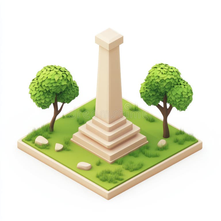 Isometric Monument Stock Illustrations – 3,396 Isometric Monument Stock ...