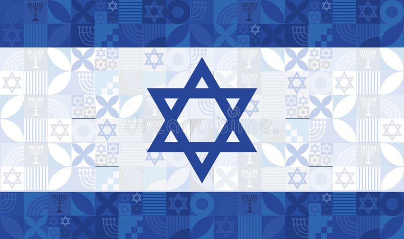 Stylized Israeli Flag - Vector Illustration Stock Vector - Illustration ...