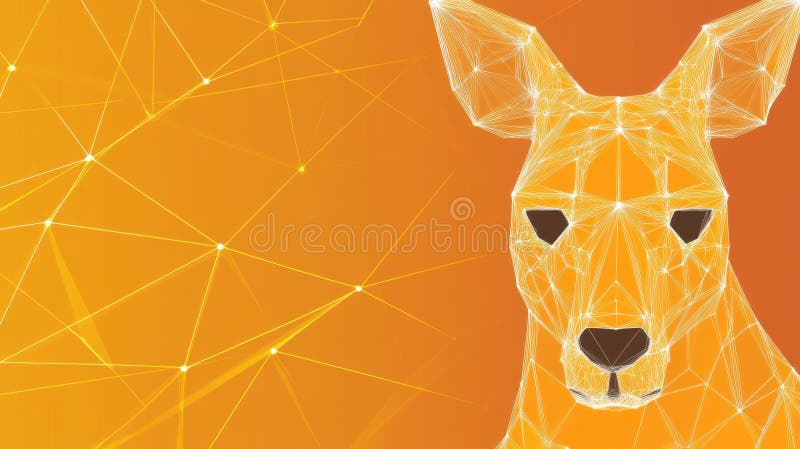 Geometric Kangaroo Abstract Stock Illustration - Illustration of yellow ...