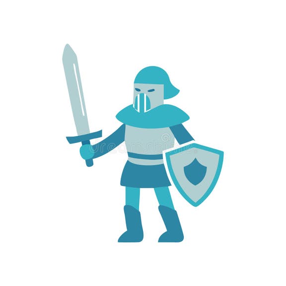 Stylized Knight Sword Icon for Fantasy Stock Vector - Illustration of ...