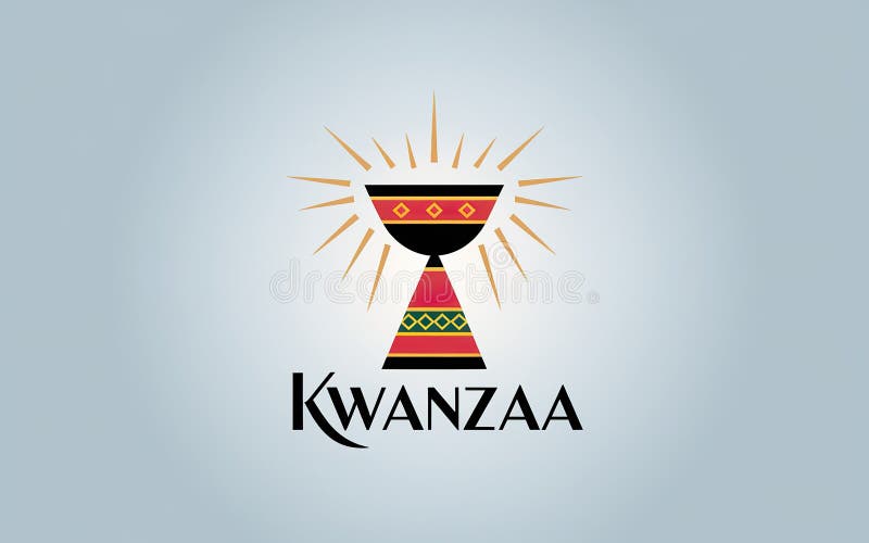 Stylized Kwanzaa Symbol with Geometric Patterns Stock Illustration ...