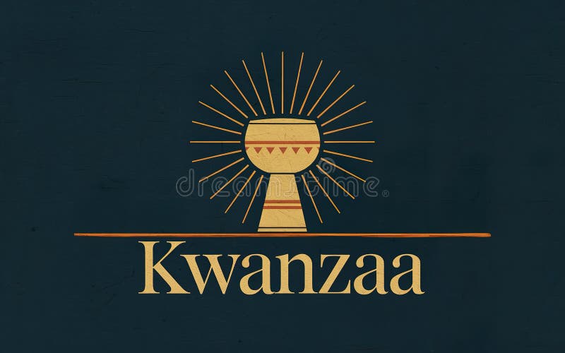 Stylized Kwanzaa Symbol with Geometric Patterns Stock Illustration ...
