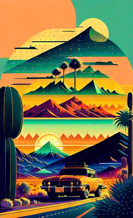 A Stylized Poster from an Old Music Player on Vinyl Discs. AI Generated ...