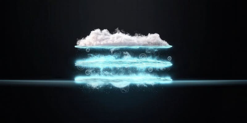 Stylized Layers of Atmosphere with Glowing Molecular Motion, Volatile ...