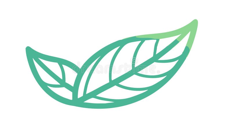 Stylized Leaf Icon for Nature and Growth, Vector Design Generative AI ...