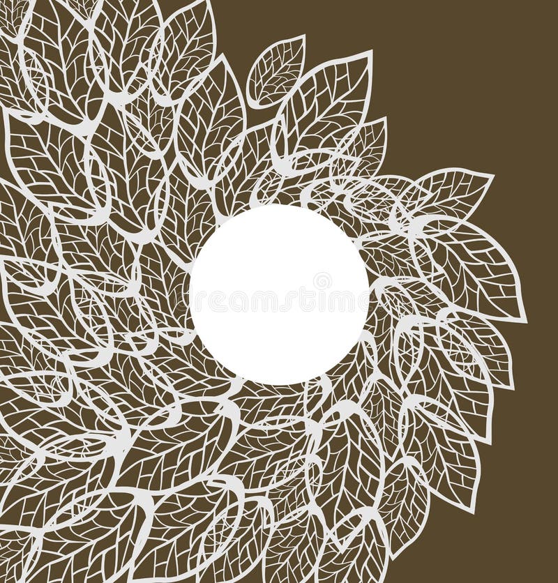 Stylized leaf pattern. stock vector. Illustration of beautiful - 78134402