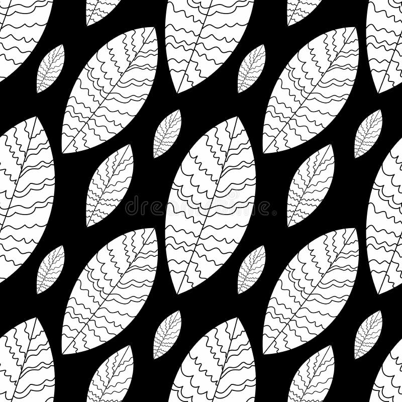 Stylized Leaf - Vector Illustration by Thin Lines. Leaf Twig Tree, Bush ...