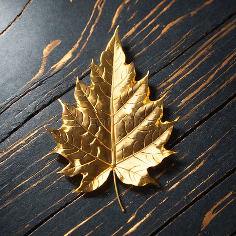 Stylized Leaves Under Gold, Golden Beautiful Leaves Stock Illustration ...
