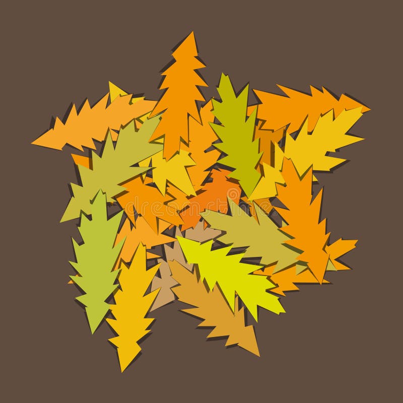 Stylized leaves (vector) stock vector. Illustration of environment ...