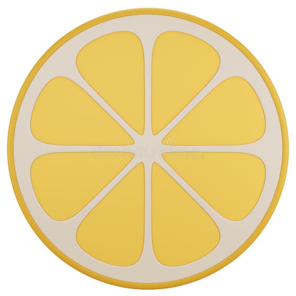 Stylized lemon slice stock image. Illustration of diet - 364344841
