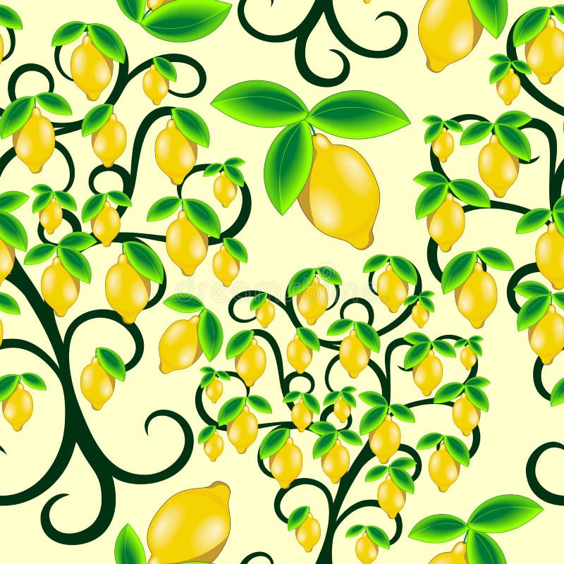 Stylized Lemon Tree Stock Illustrations – 198 Stylized Lemon Tree Stock ...
