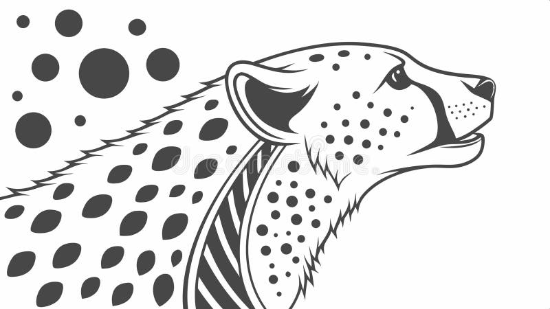 Stylized Leopard Cheetah Animal Dot Pattern Wildlife Art Vector Design ...