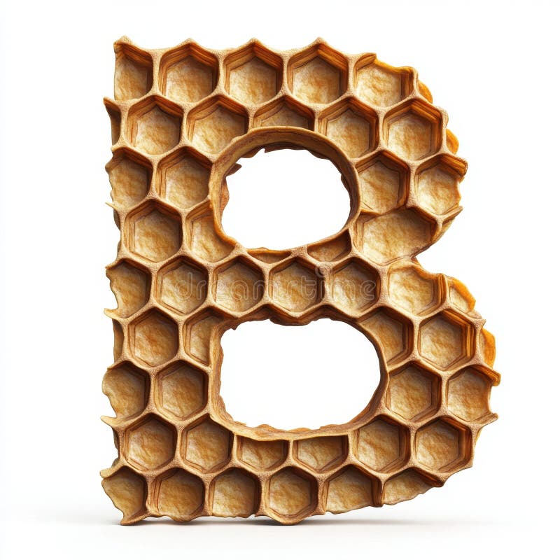 A Stylized Letter "B" Made from Honeycomb Structure, Showcasing a ...