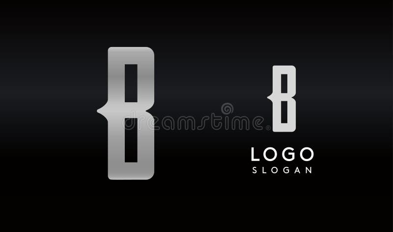 Stylized Letter B with Sharp, Abstract Cuts Like Bullet Passing Trail ...