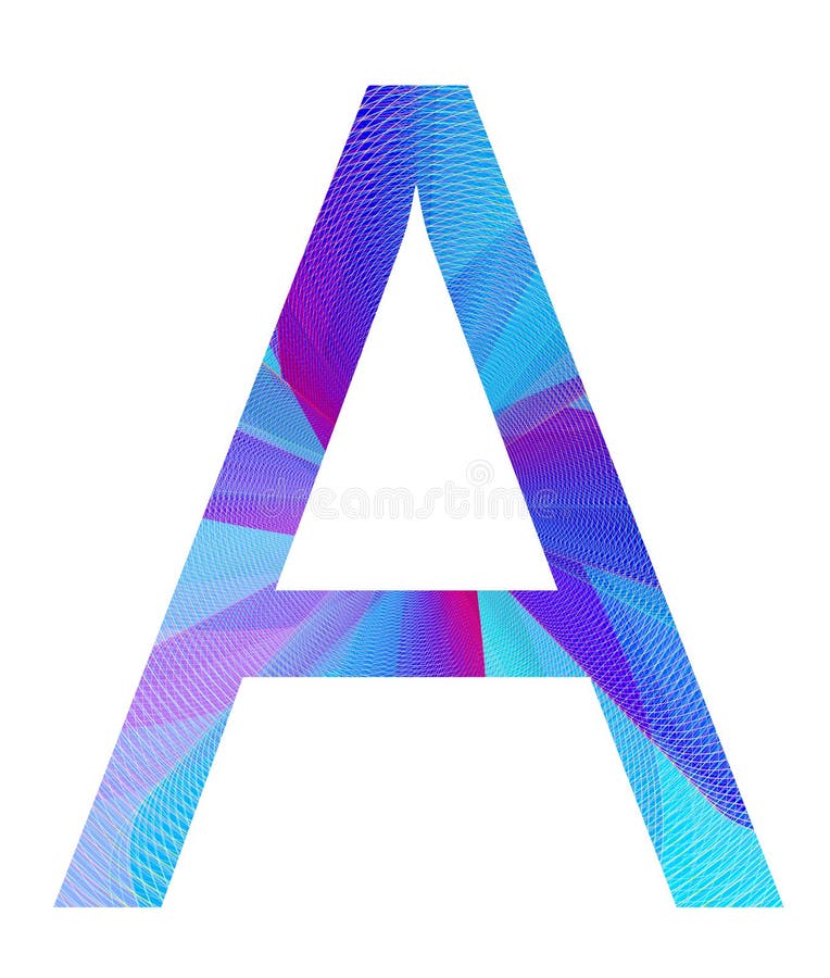 Geomatical Mesh Letter a stock illustration. Illustration of letter ...