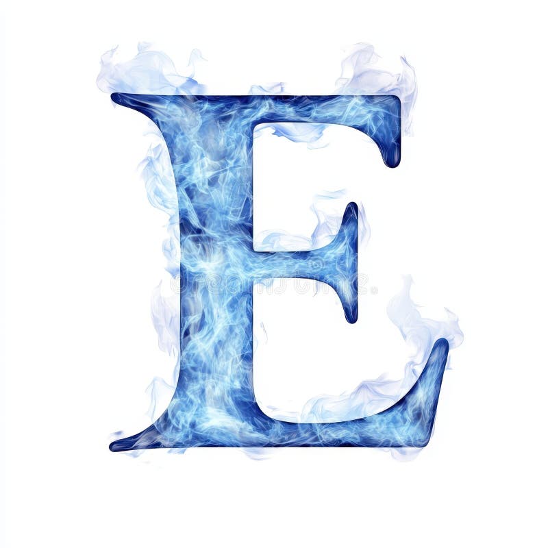 The Letter E In Blue
