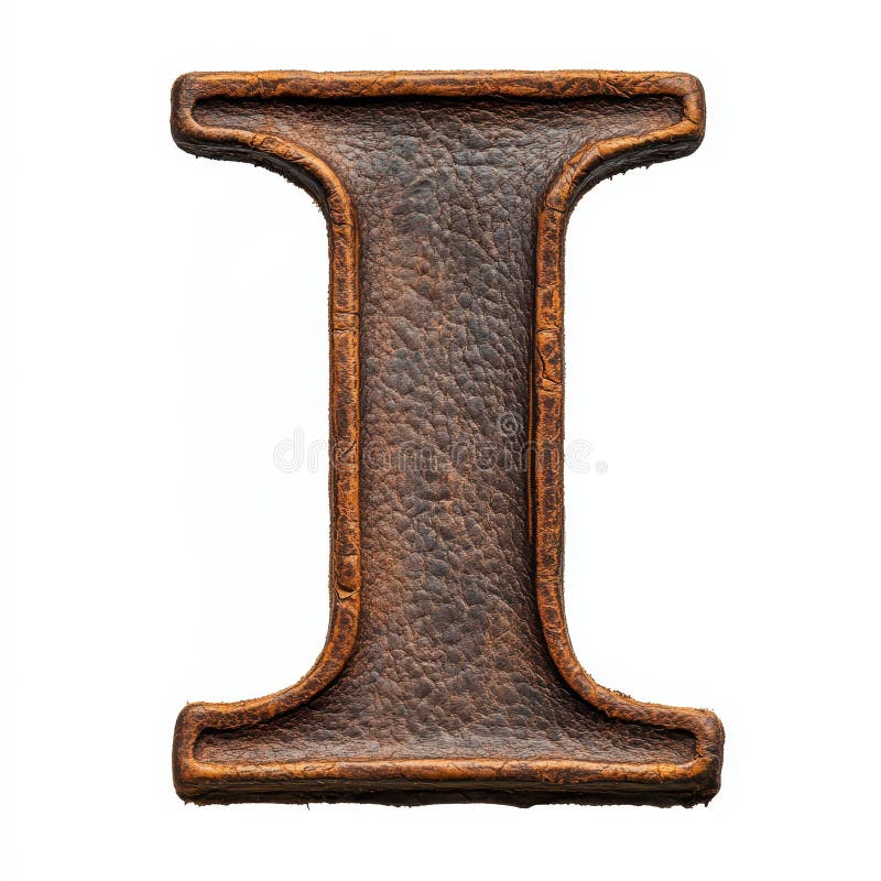 A Stylized Letter "I" Designed with a Textured, Metallic Appearance ...