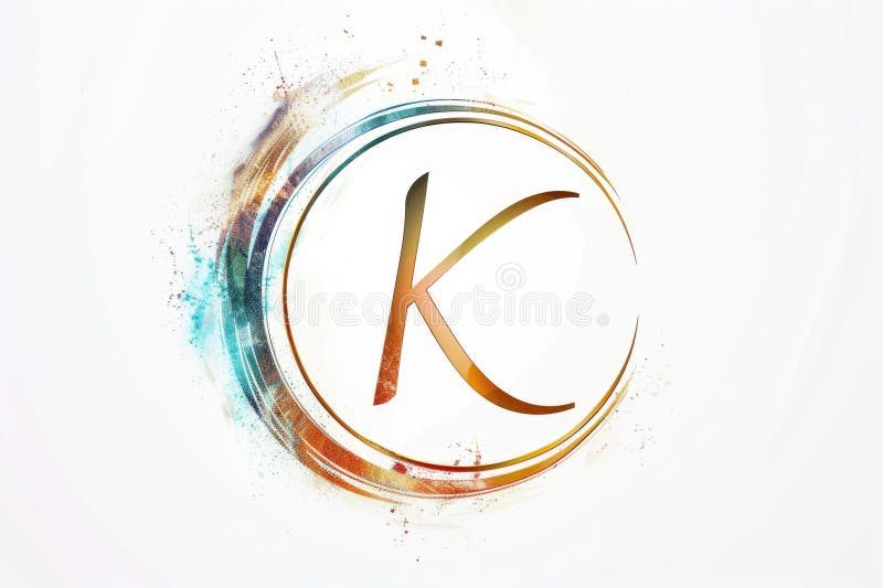 A Stylized Letter K Enclosed within a Circular Border Stock ...