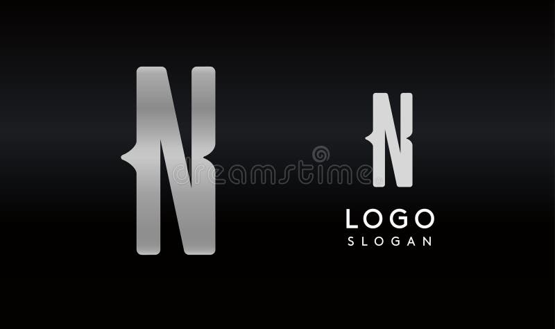 Stylized Letter N with Sharp, Abstract Cuts Like Bullet Passing Trail ...