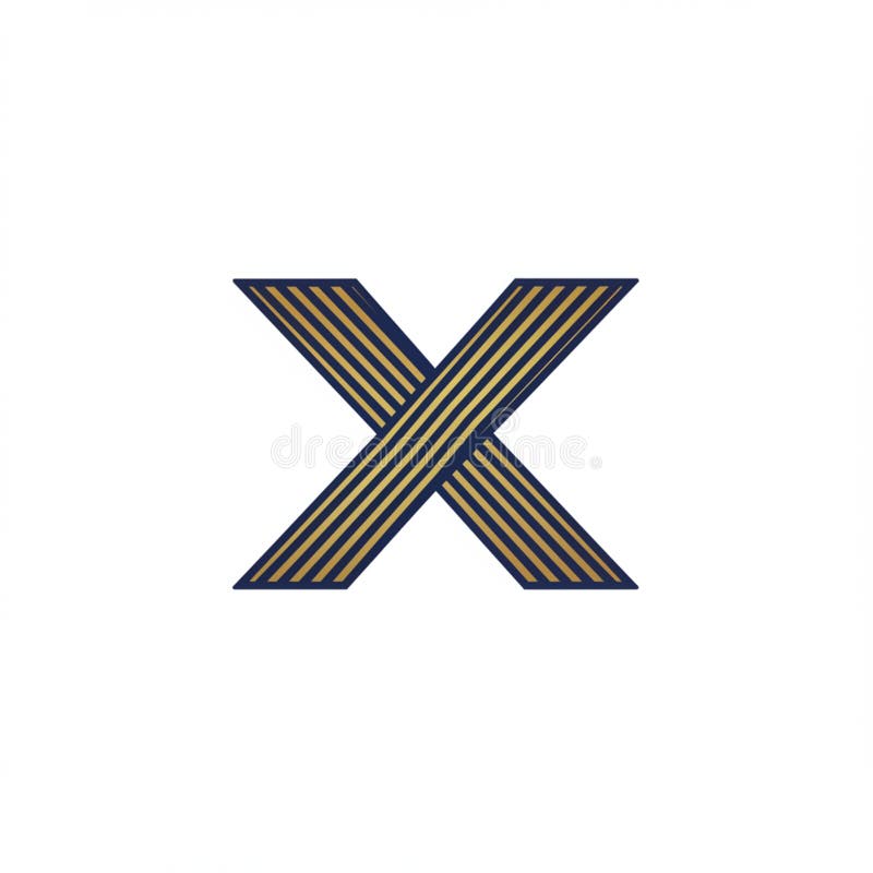 A Stylized Letter X is Presented on a Plain White Background. the ...