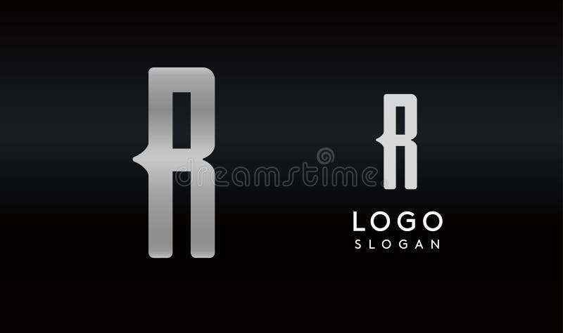 Stylized Letter R with Sharp, Abstract Cuts Like Bullet Passing Trail ...