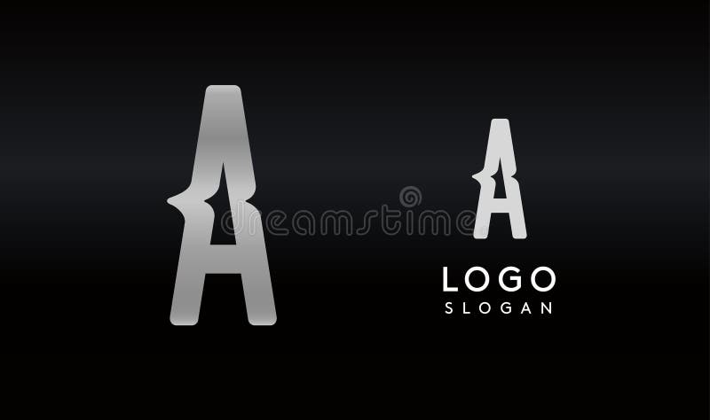 Stylized Letter a with Sharp, Abstract Cuts Like Bullet Passing Trail ...