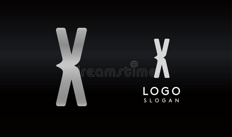 Stylized Letter X with Sharp, Abstract Cuts Like Bullet Passing Trail ...