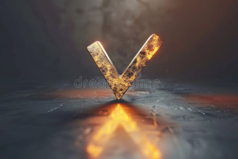 A Stylized Letter V Formed by Burning Flames, Useful for Design and Art ...