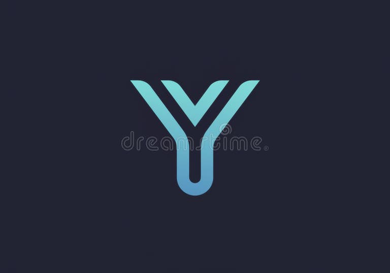 Stylized Letter Y with Gradient on Dark Background Design Stock ...